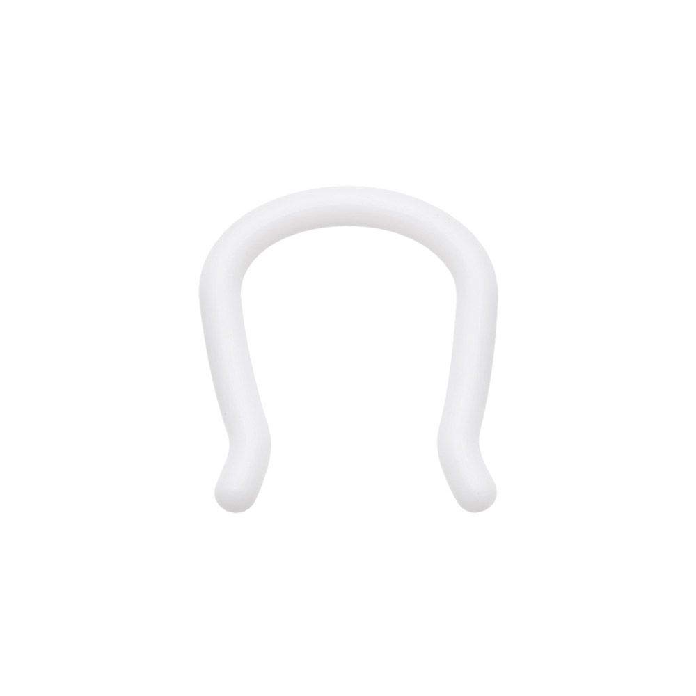 Pierced Owl 14-16GA Soft Touch Bioflex Flexible Septum Ring Retainer (White, 16GA (1.2mm))