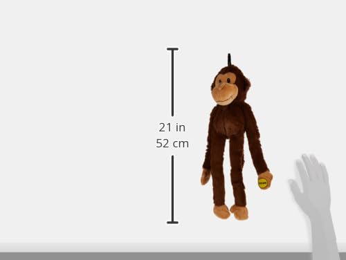 Multipet Swingin Safari Monkey 22-Inch Large Plush Dog Toy with Extra Long Arms and Legs with Squeakers