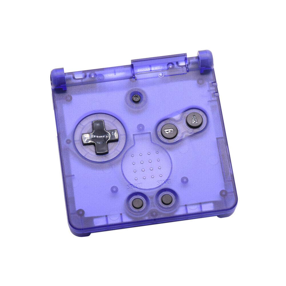 Meijunter Replacement Transparent Clear Full Housing Shell Case Repair Parts Kit for Nintendo Gameboy Advance SP GBA SP Console
