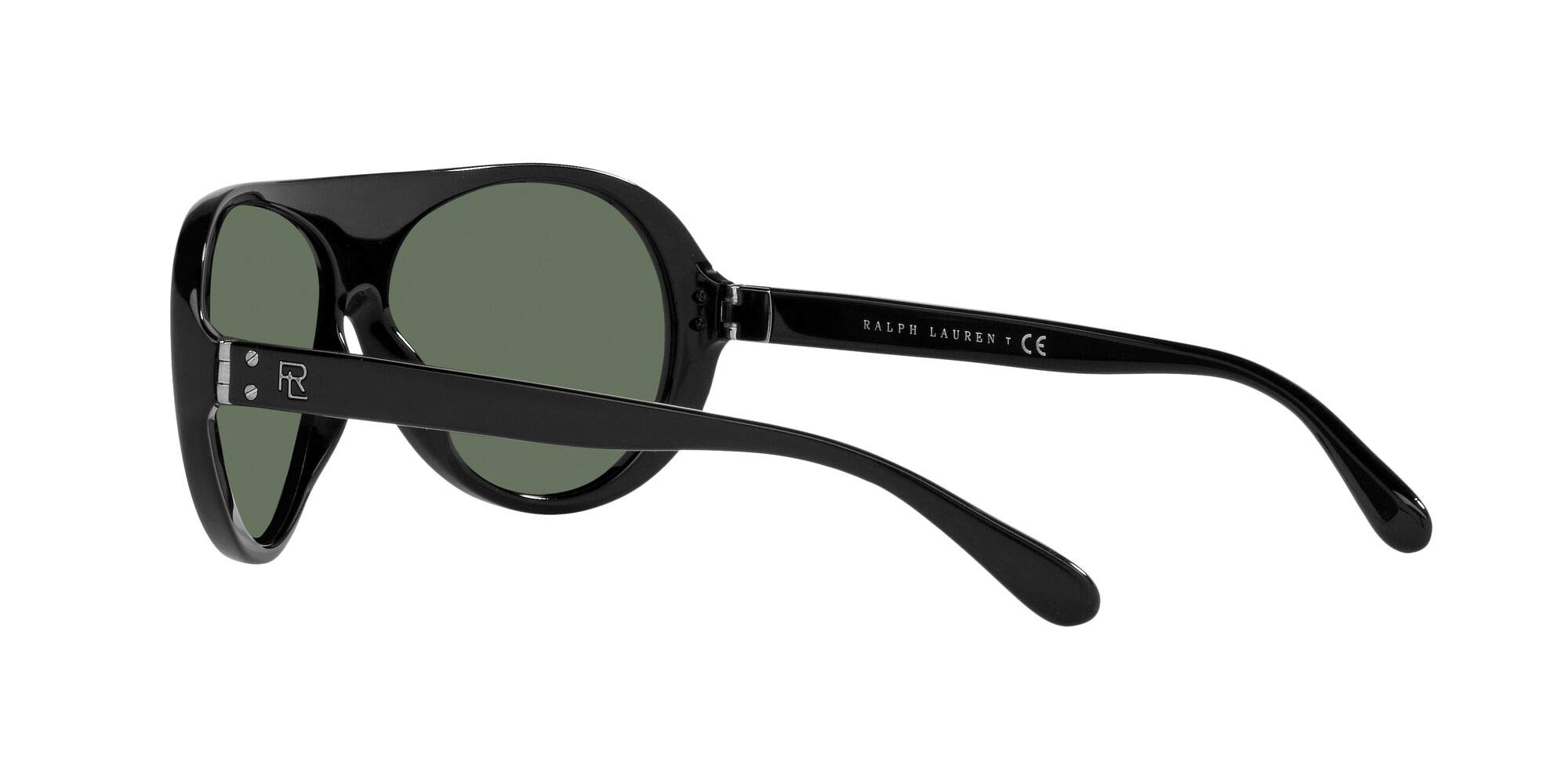 Ralph by Ralph Lauren Men's RL8194 Aviator Sunglasses, Shiny Dark Havana/Brown, 60 mm