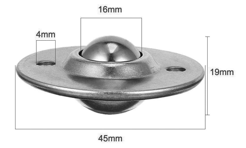 MoKell 10pcs CY-16B 5/8 inch Bearing Steel Roller Ball Flange Conveyor Transfer Unit