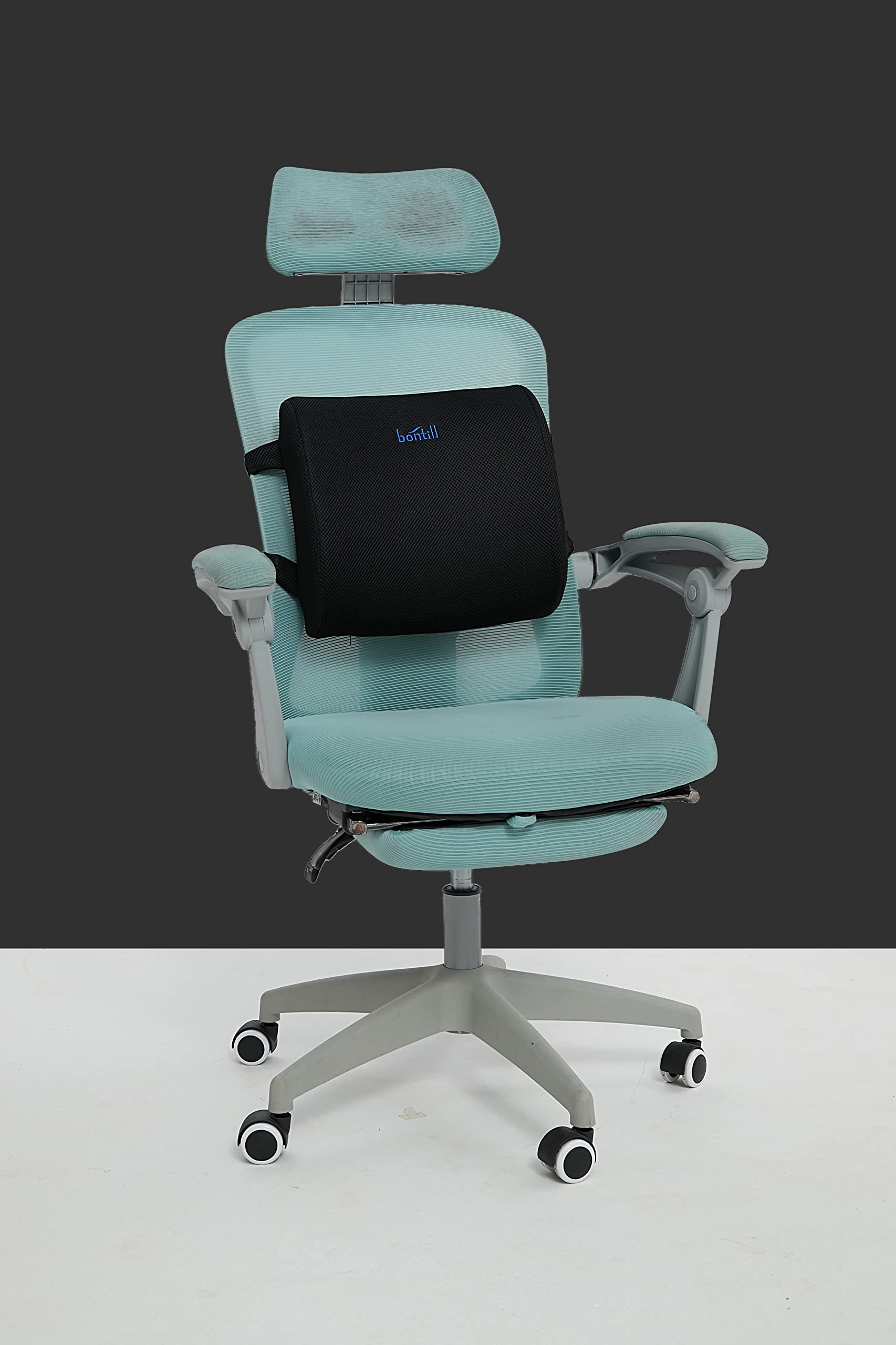Lumbar Support Pillow for Office Chair - Improve Back Pain, Posture While Sitting - Memory Foam Cushion with Adjustable Strap for Desk/Gaming Chair, Car, Couch, Recliner