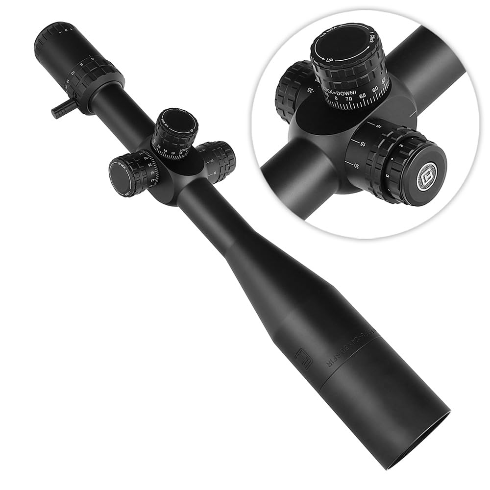 ohhunt Guardian 6-24x50 First Focal Plane FFP Rifle Scopes Side Parallax Adjustment Optics with Scope Mount Rings