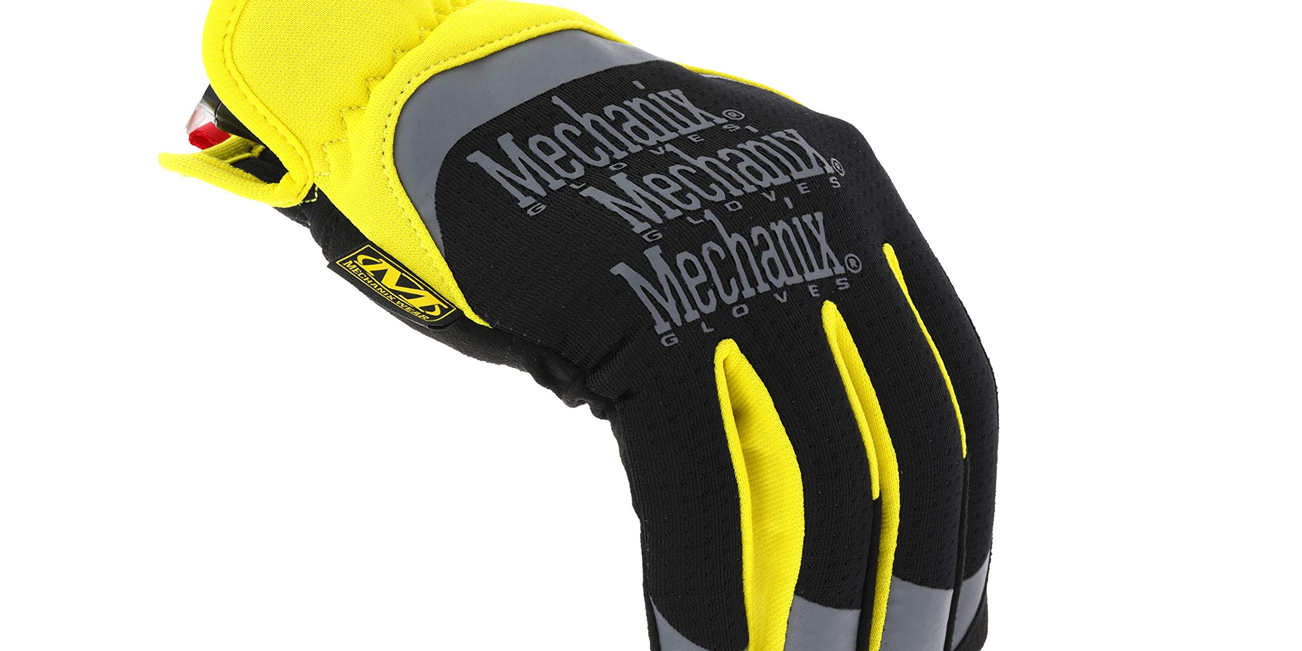 Mechanix Wear: FastFit Work Glove with Elastic Cuff for Secure Fit, Performance Gloves for Multi-Purpose Use, Touchscreen Capable Safety Gloves for Men (Yellow, Large)