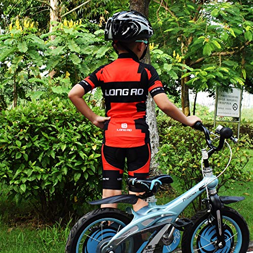 LONG AO Children Cycling Jersey Short Sleeve (red, 8XS)