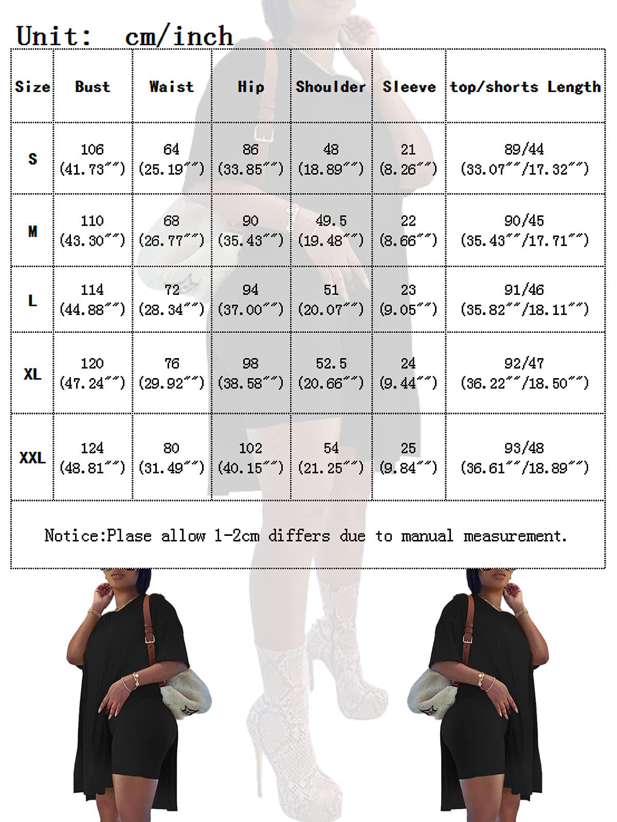 qfmqkpi Ladies Oversized Two Piece Outfits Dropped Shoulder Short Sleeve Side Slit T-Shirt Tight Pants Sweatsuits Orange XXL