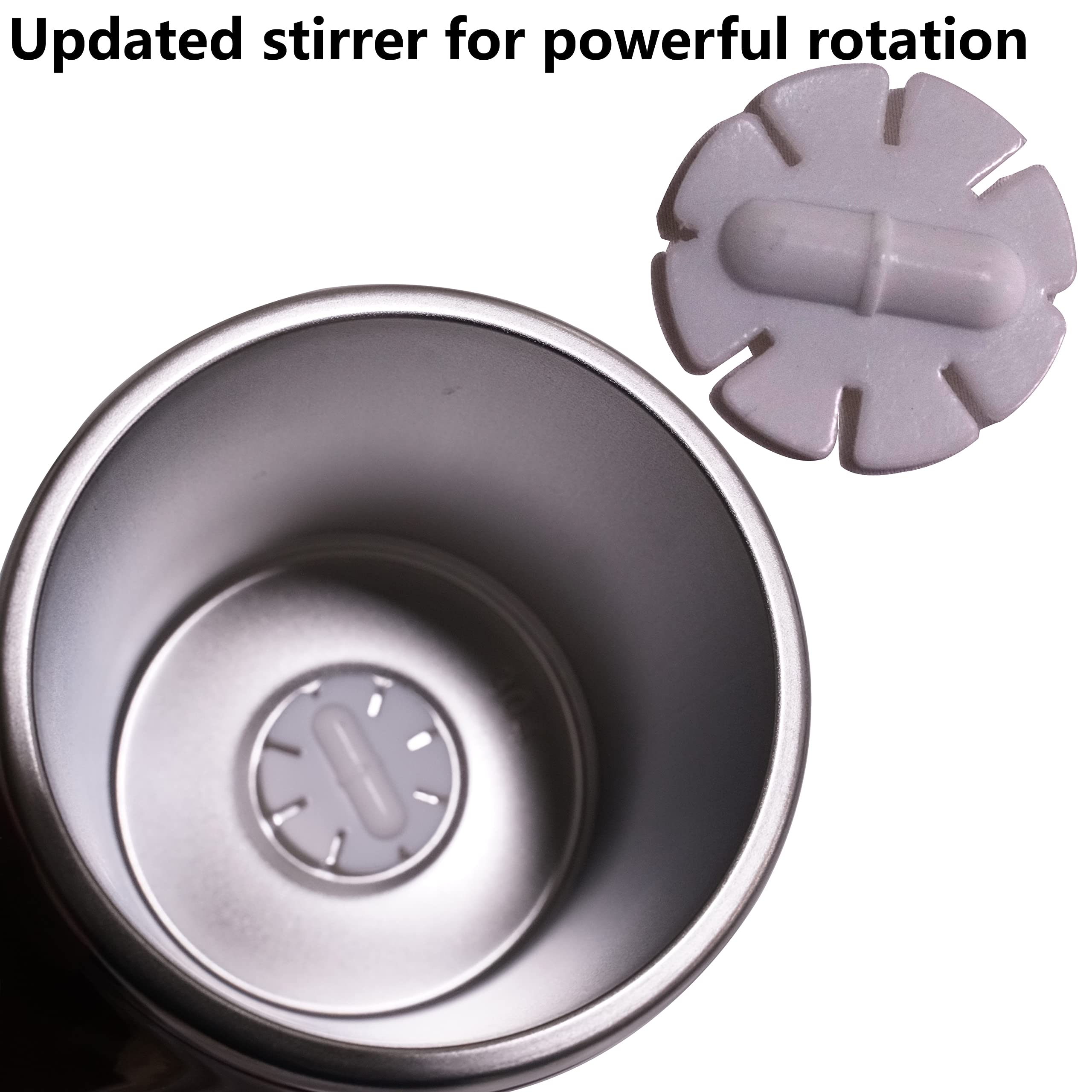 Self Stirring Coffee Mug, Self Mixing Coffee Mug,14Oz Stainless Steel Insulated Reusable Coffee Cup, Spinning Home Office Travel Mixer Cup Best Cute Christmas Birthday Gift (New Coffee)