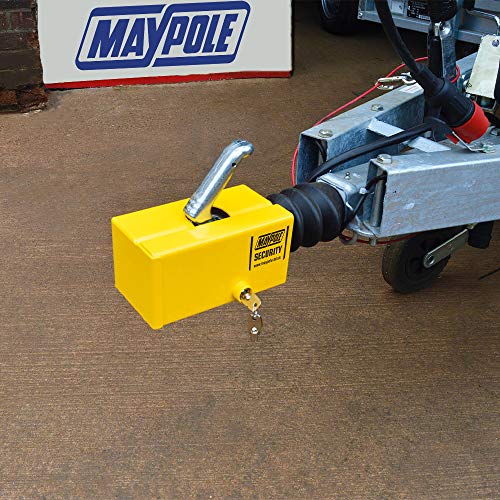 Maypole MP5411 Stronghold 5411B Hitch Lock Strongbox, Yellow