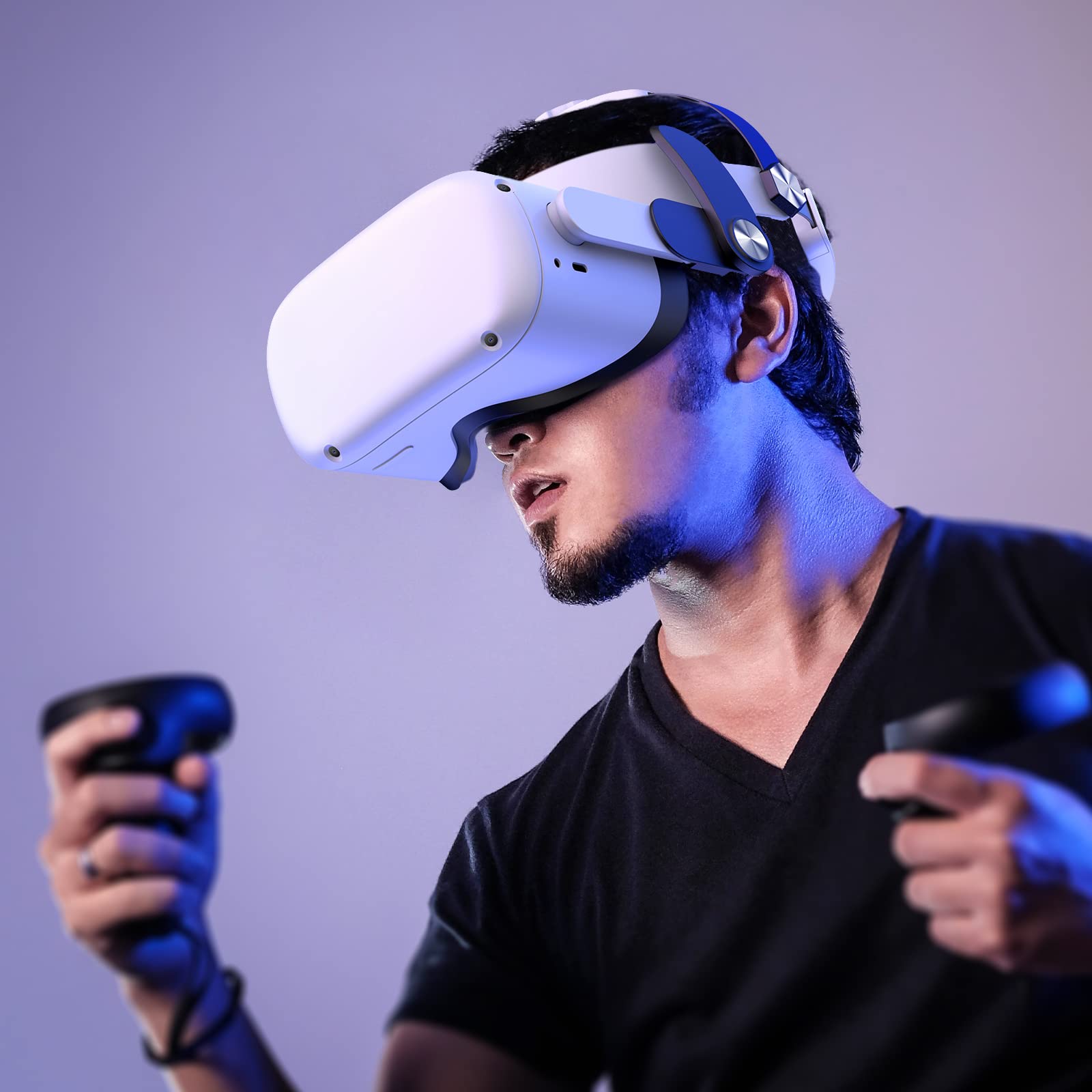 Vancle Head Strap for Oculus Quest 2, Lightweight Breathable Strap for Enhanced Support & Comfort in Oculus/Meta Quest 2 (Inclued Two Sets of Padding)