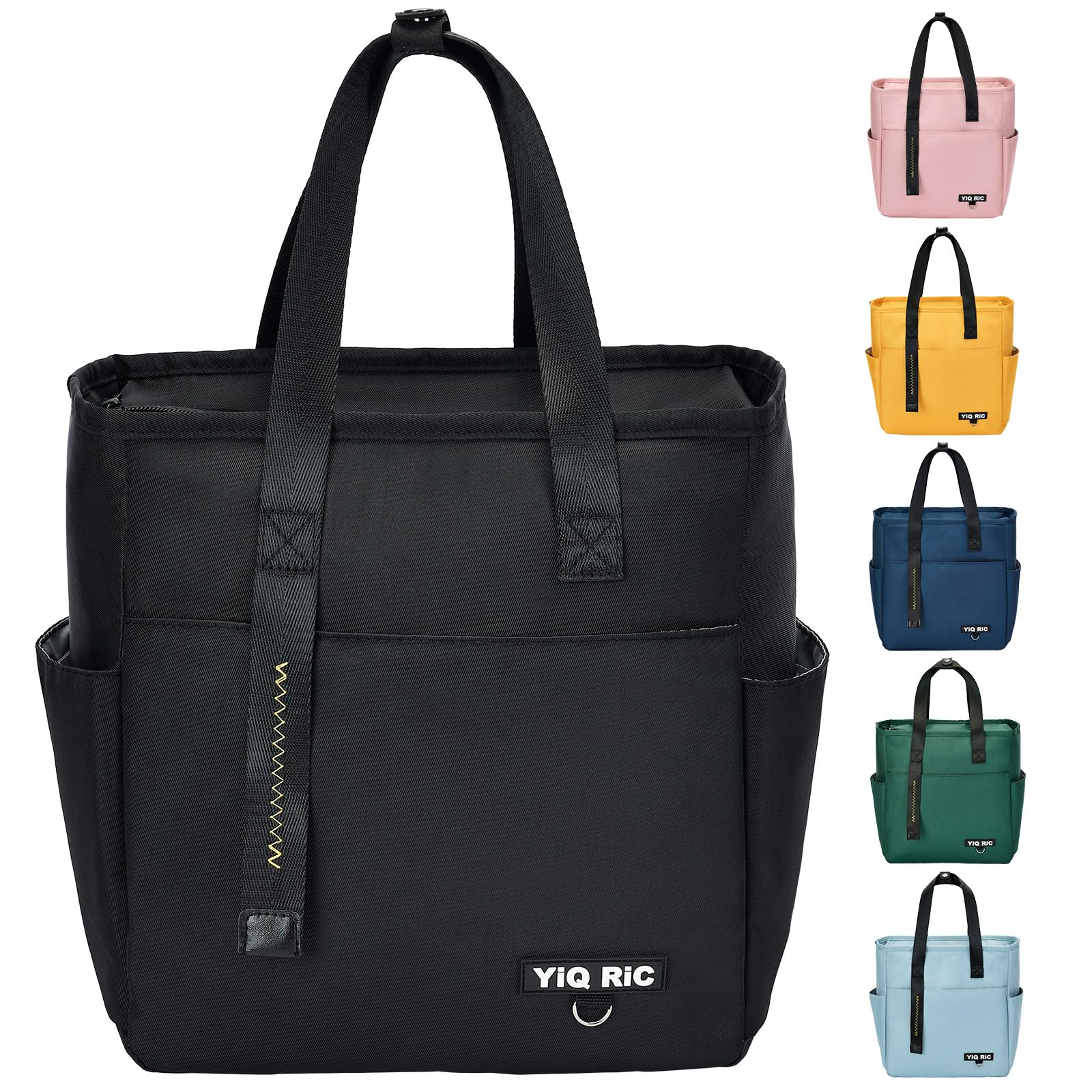 Lunch Box for Women/Men - Large/Small Insulated Leak Proof Lunch Bag for work Reusable Lunch Tote Bag S Black