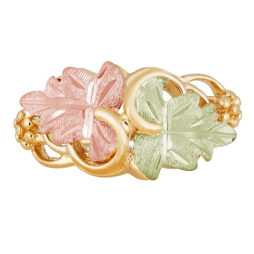 Landstroms Ladies 10k Black Hills Gold Ring with 12K Leaves - G L02800, Size 7