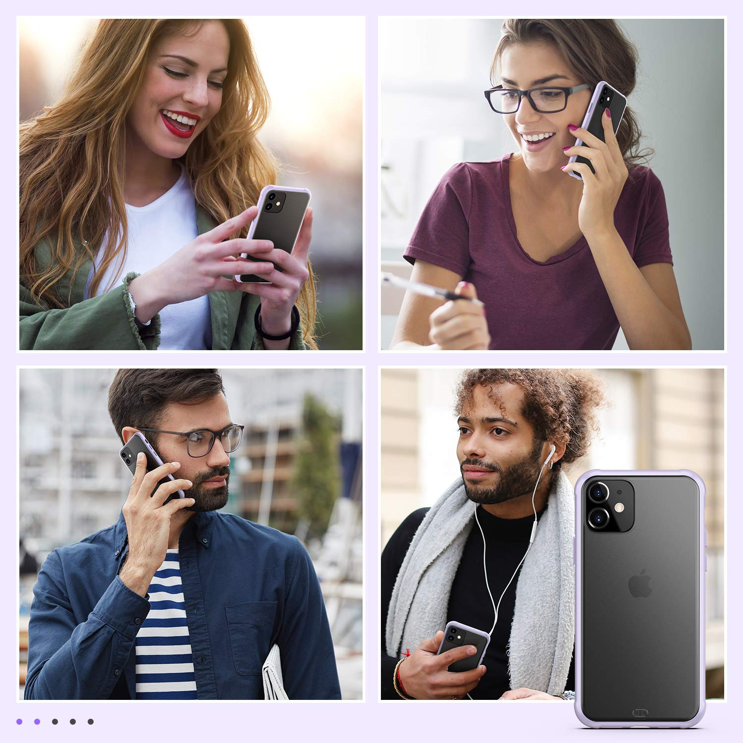 ORIbox for iPhone 11 Case Purple,Translucent Matte case with Soft Edges, Lightweight,iPhone 11 Phone Purple Case for Women Men Girls Boys Kids