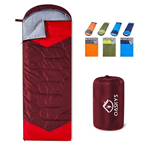 oaskys Camping Sleeping Bag 1 Single Sleeping Bag & 1 Double Sleeping Bag