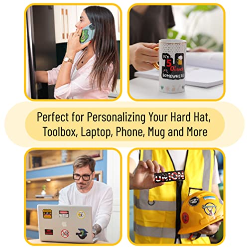 UNCO- Hard Hat Stickers, 76 pcs, Hardhat Stickers and Decals, Funny Stickers, Stickers for Men, Laptop Stickers for Men, Hardhat Stickers, Hard Hat Decals, Electrician Stickers for Hard Hats