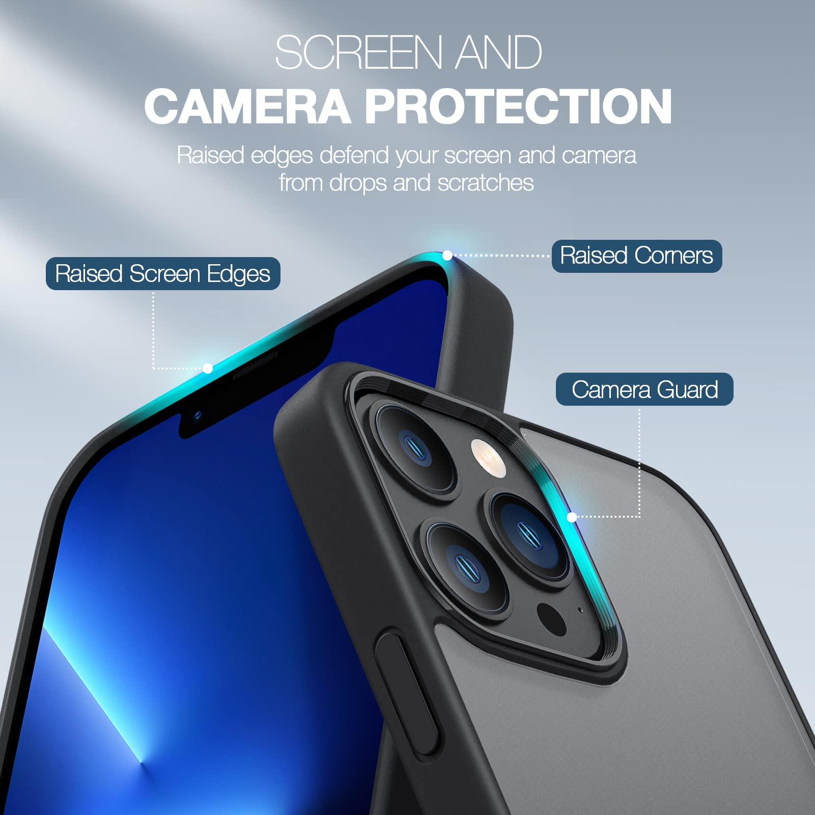 ORIbox iPhone 11 Pro Max Case - Slim, Shockproof, Anti-Fall, Translucent Matte, 6.5" Screen