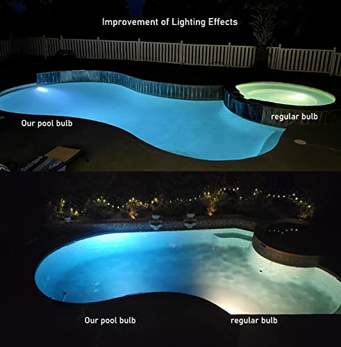 TOVEENEN LED Pool Light Bulb 120V 65W 6500lm High Bright White 6500K Replacement for Pentair Hayward 500W Inground Pool Light