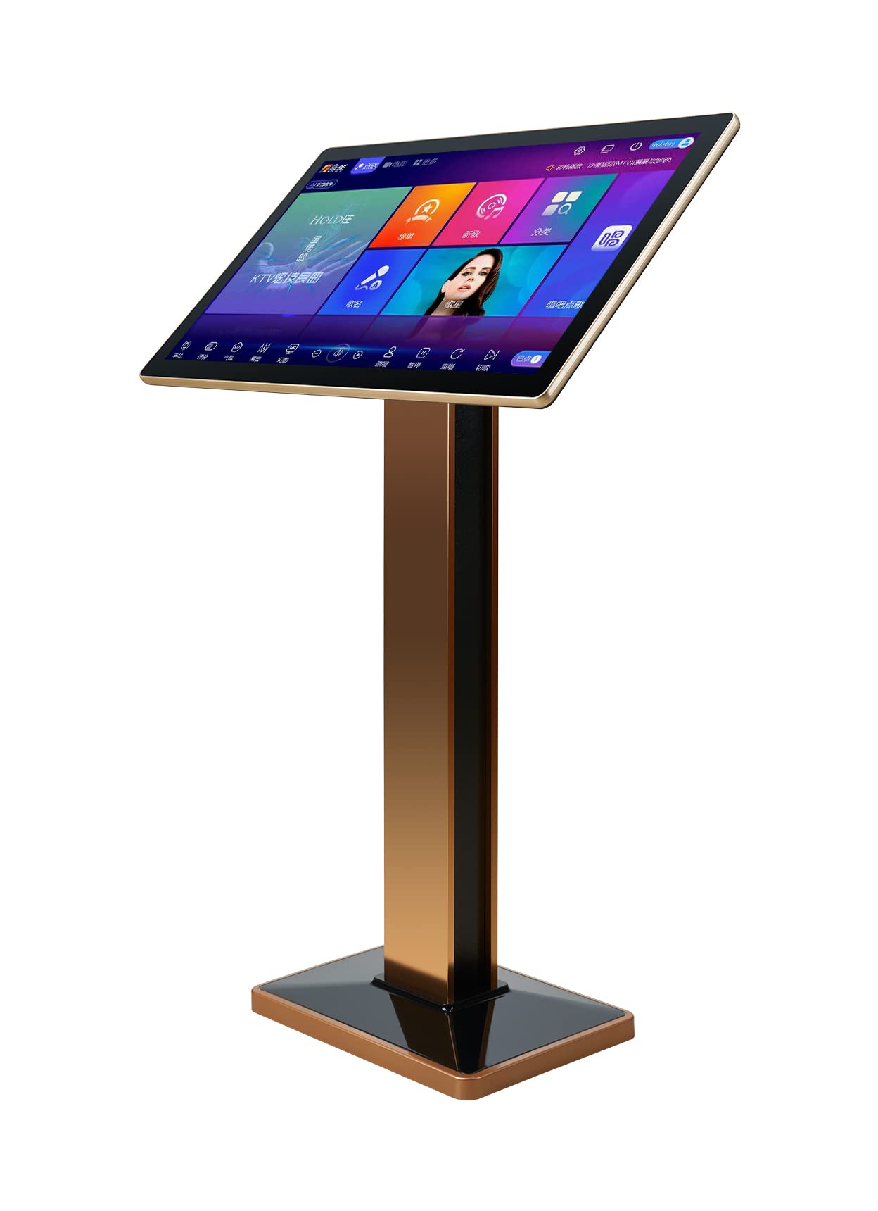 New Generation HiFine Karaoke Player KV-V5Max 3 in 1 Machine with 4T Harddrive, 21.5Inch Touch Screen, Desktop Type, Easy to Carry, Cloud Song Update, Android System