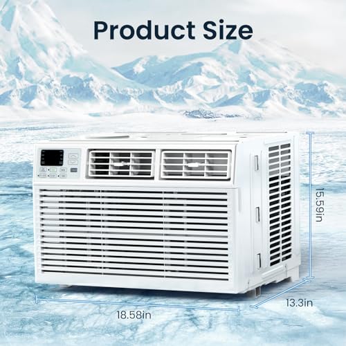 ZAFRO 12000BTU U-Shaped Window Air Conditioner Cools up to 550 Sq.Ft., Ultra Quiet Energy-Efficient Cooling, With Remote Control, White