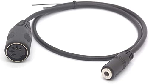PIIHUSW 3.5 to MIDI Cable Adapter 5 Pin Din Female Plug to 3.5mm (1/8 in) Female Jack Audio Adaptor for Bang & Olufsen, Naim, Quad.Stereo Systems (50 cm)