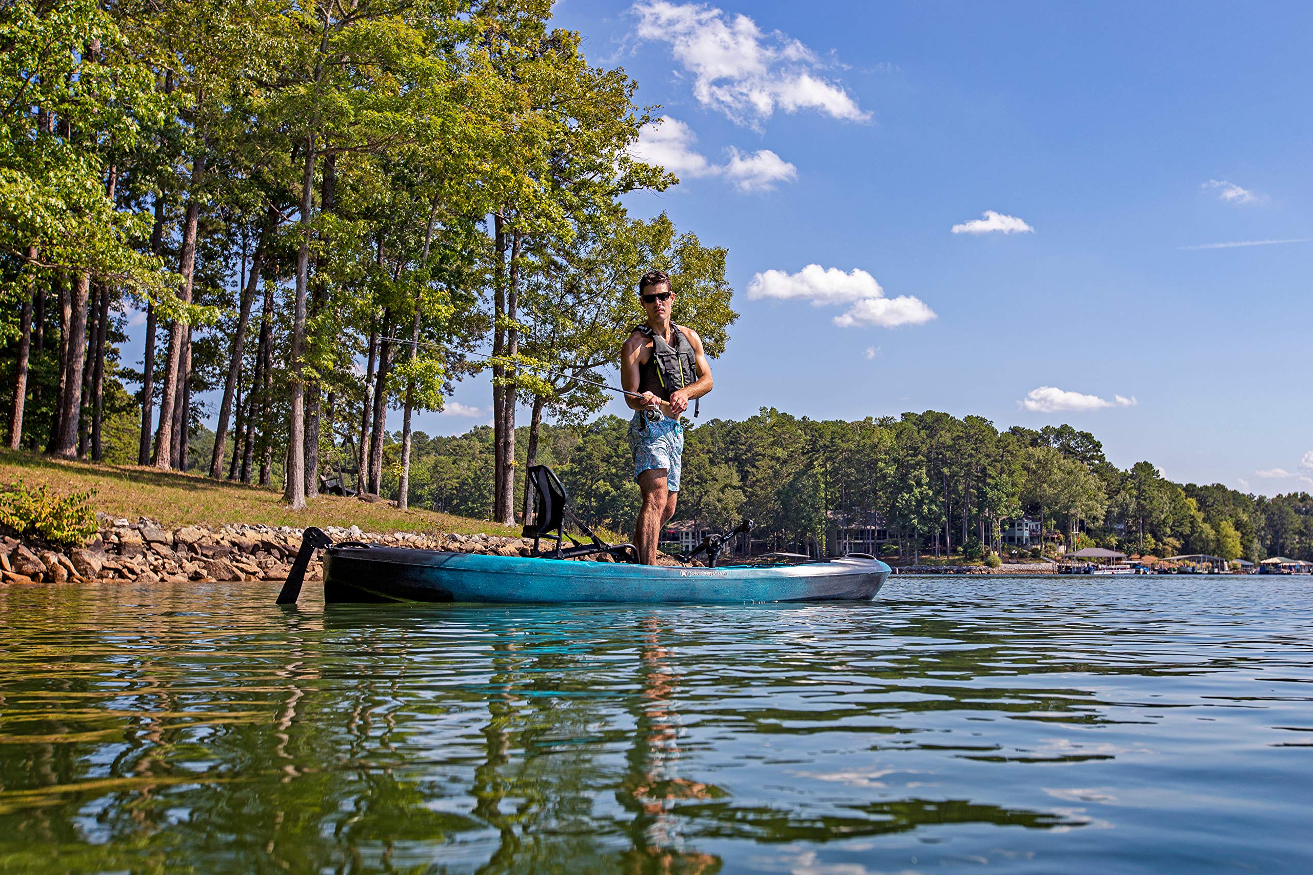 Perception Kayaks Crank 10 | Sit on Top Pedal Kayak | Adjustable Lawn Chair Seat | 10' | Grasshopper (9351800177)