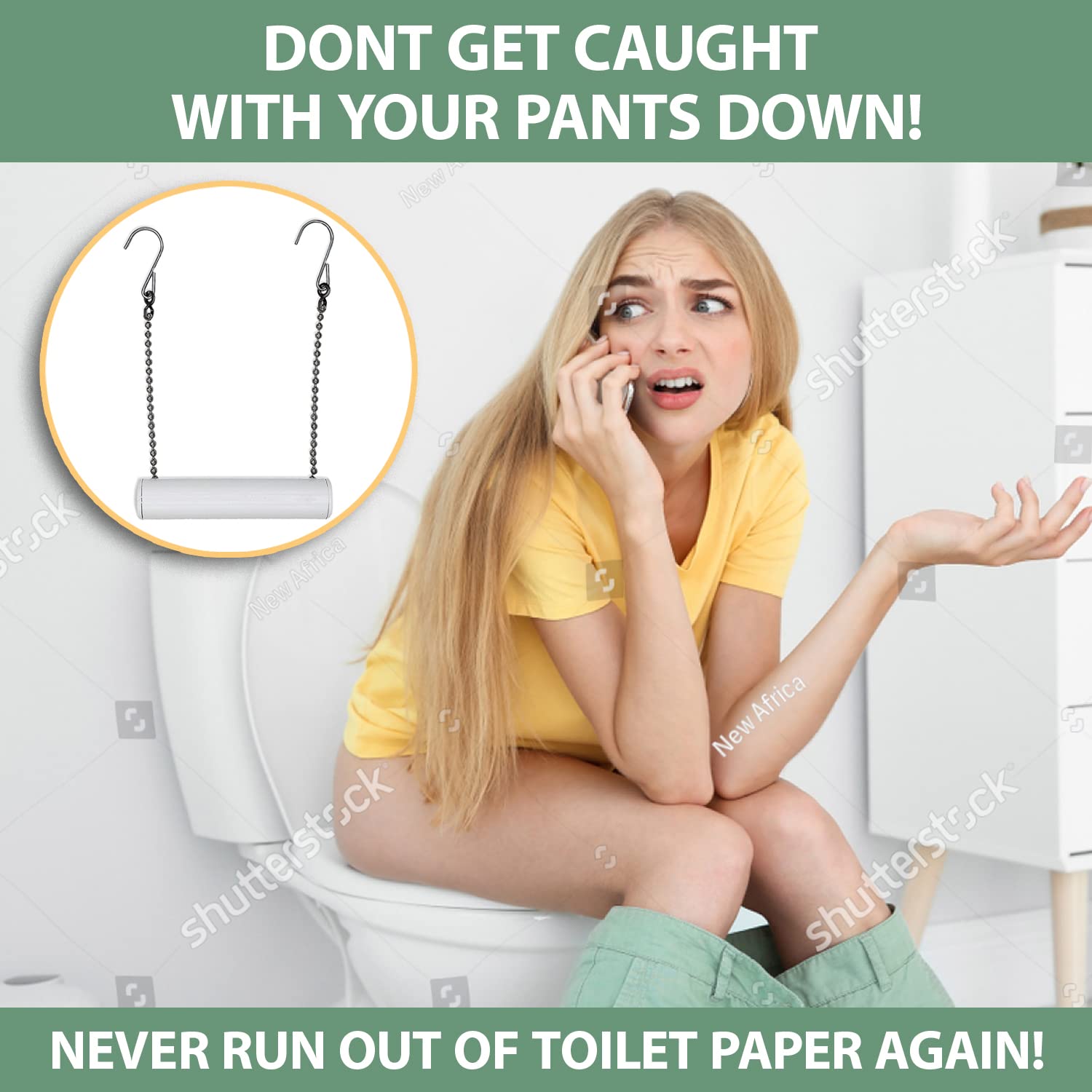 TP Buddy The 2-in-1 Toilet Paper Roll Holder - Works with Any Size Roll - Bathroom Accessories β Extra Roll β Double Capacity Toilet Tissue Dispenser -White