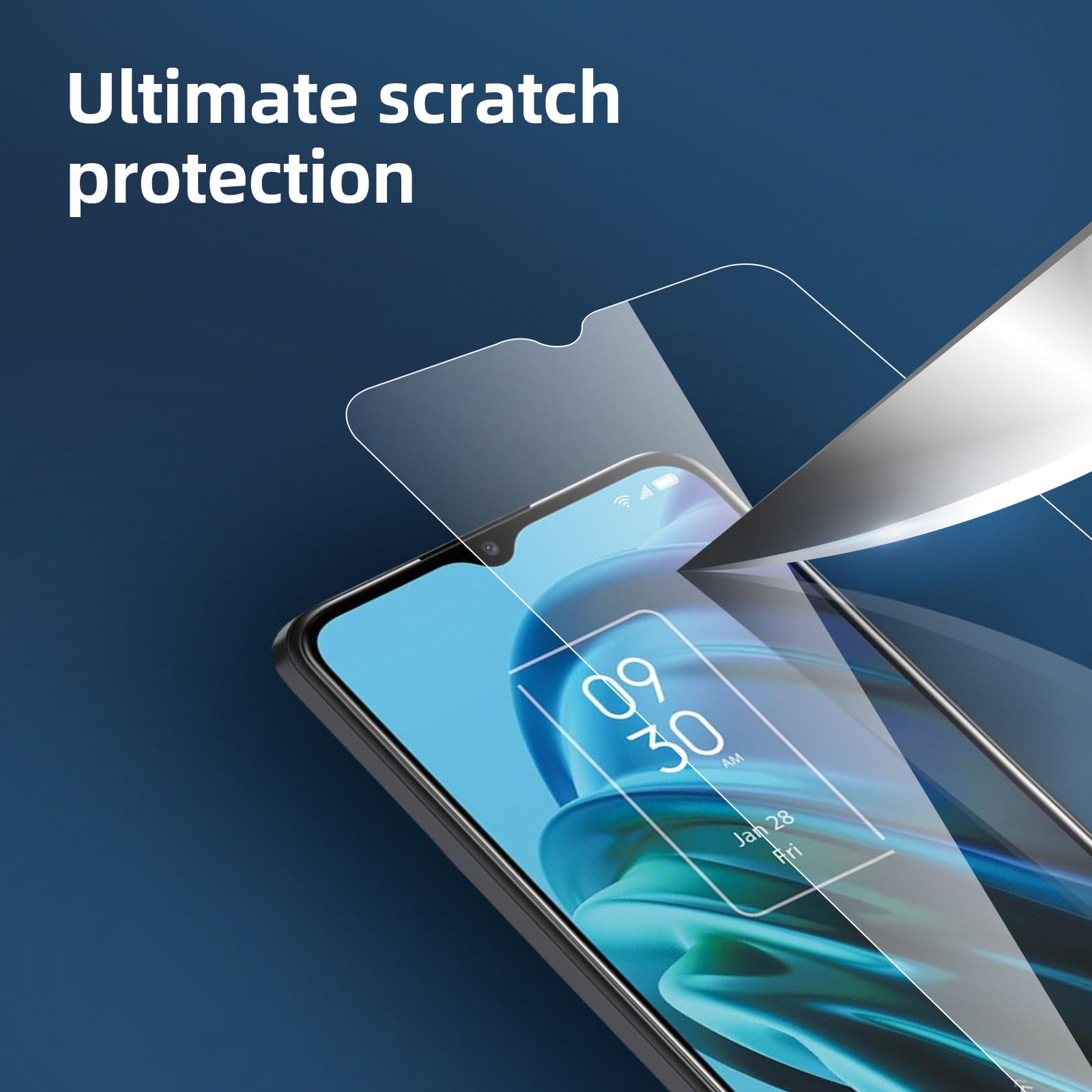 NEW'C [3 Pack] Designed for TCL 30 XE 5G Screen Protector Tempered Glass, Bubble Free, Ultra Resistant