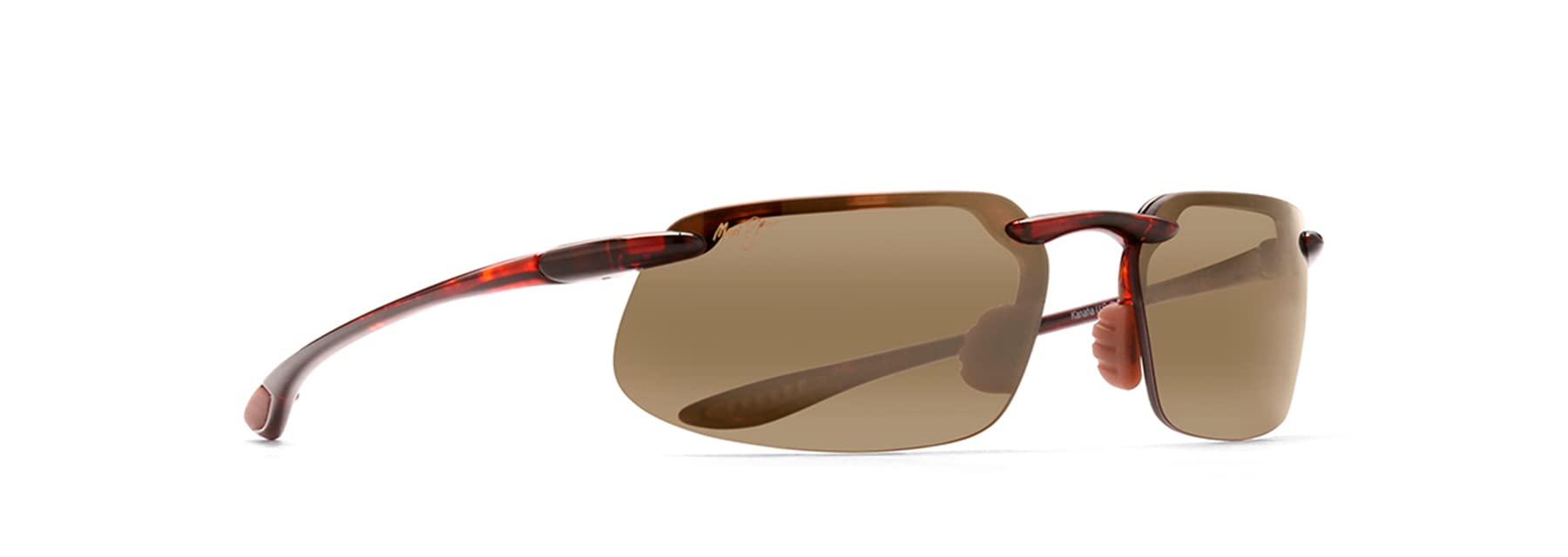Maui Jim Men's and Women's Kanaha Polarized Universal Fit Rimless Sunglasses, Tortoise/HCL® Bronze, Medium