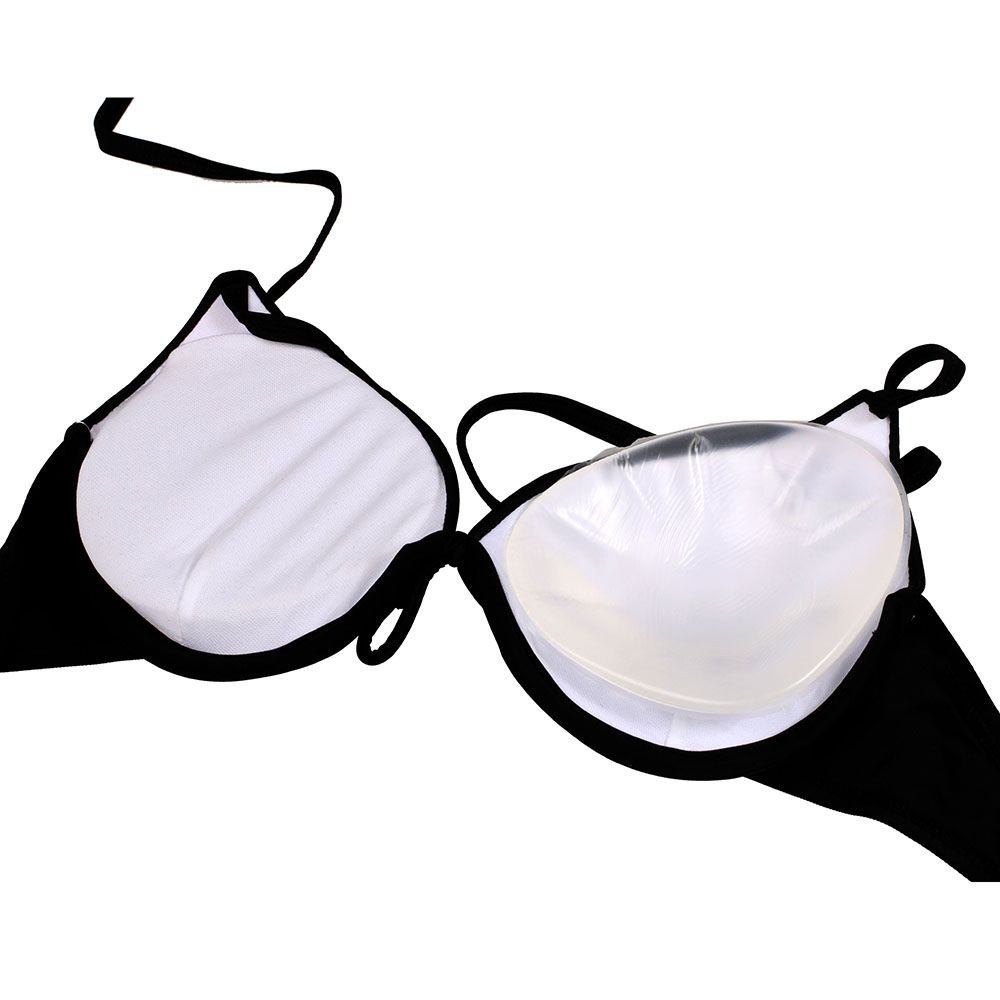 MaxTara Aqua Swim Silicone Breast Forms Clear Bra Inserts Pads 500g M One Pair