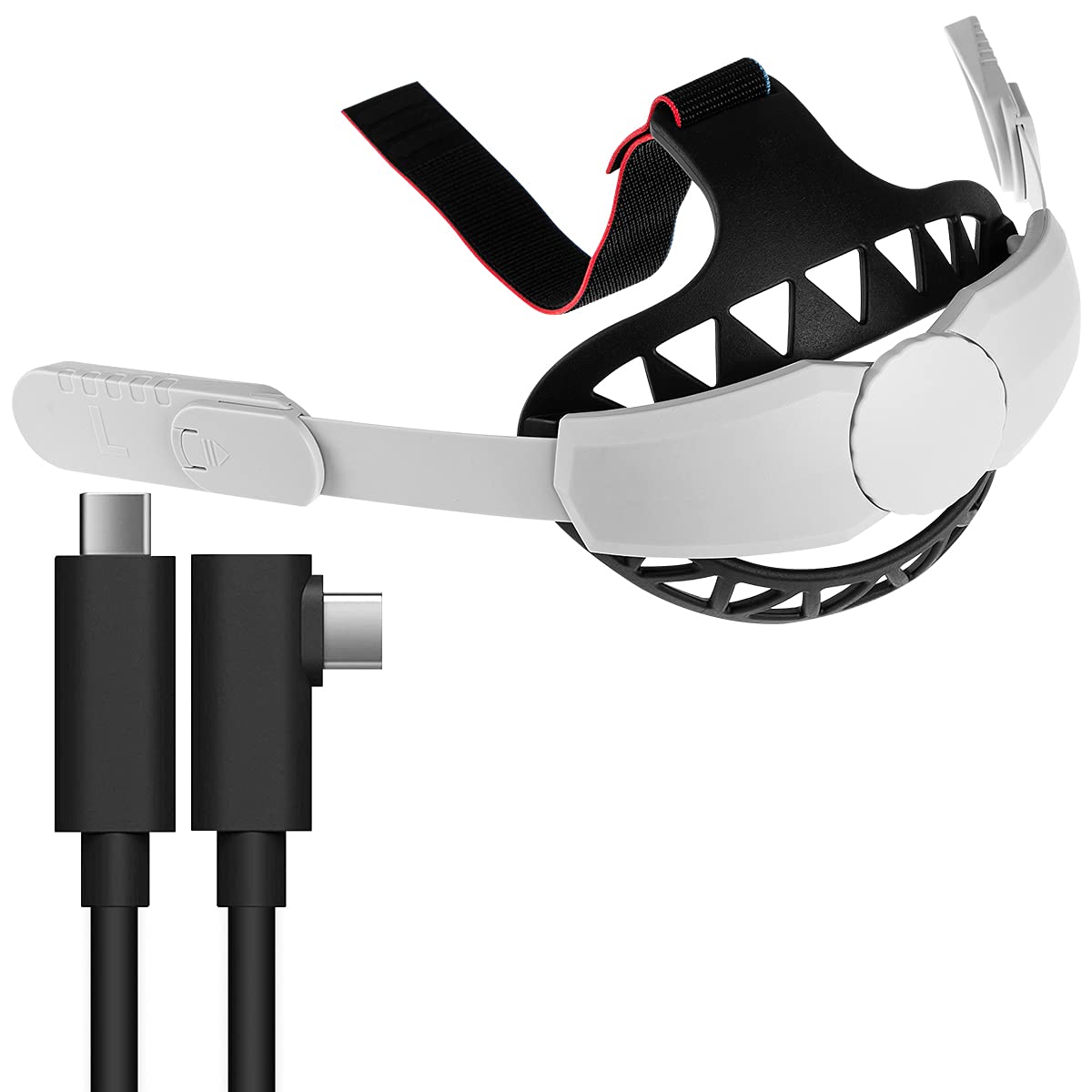 Orzero Active Optical Fiber Cable and Soft Head Strap Compatible for Oculus Quest 2,USB 3.2 Gen 2 10Gbps Virtual Reality Headset Cable - PC VR