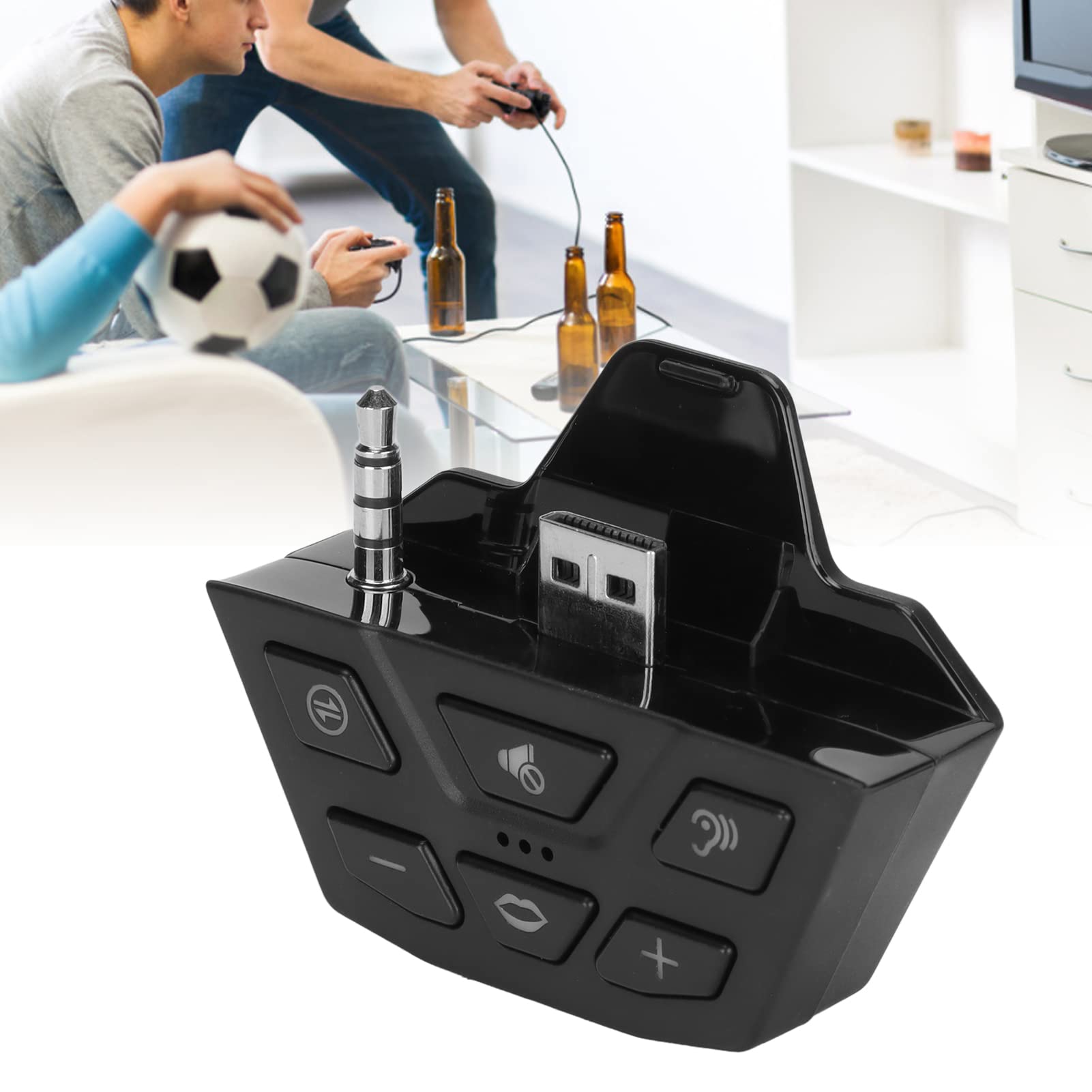 Stereo Headset Adapter, for Xbox One Xbox Series X Controller, with 3.5mm Headphone Jack, Professional Gamepad Headphone Converter, Plug and Play