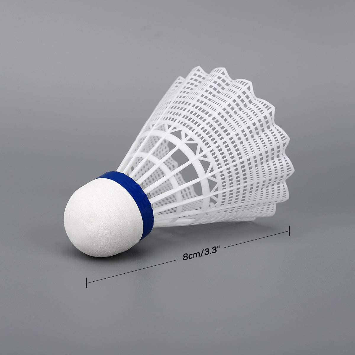 MoKo LED Badminton Shuttlecocks 6 Pack, Sports Nylon Outdoor Shuttlecocks Led Badmitton Set Lighting Badminton Birdies Glow Shuttlecock Glow Lighting Badminton Sets for Yard Game - White
