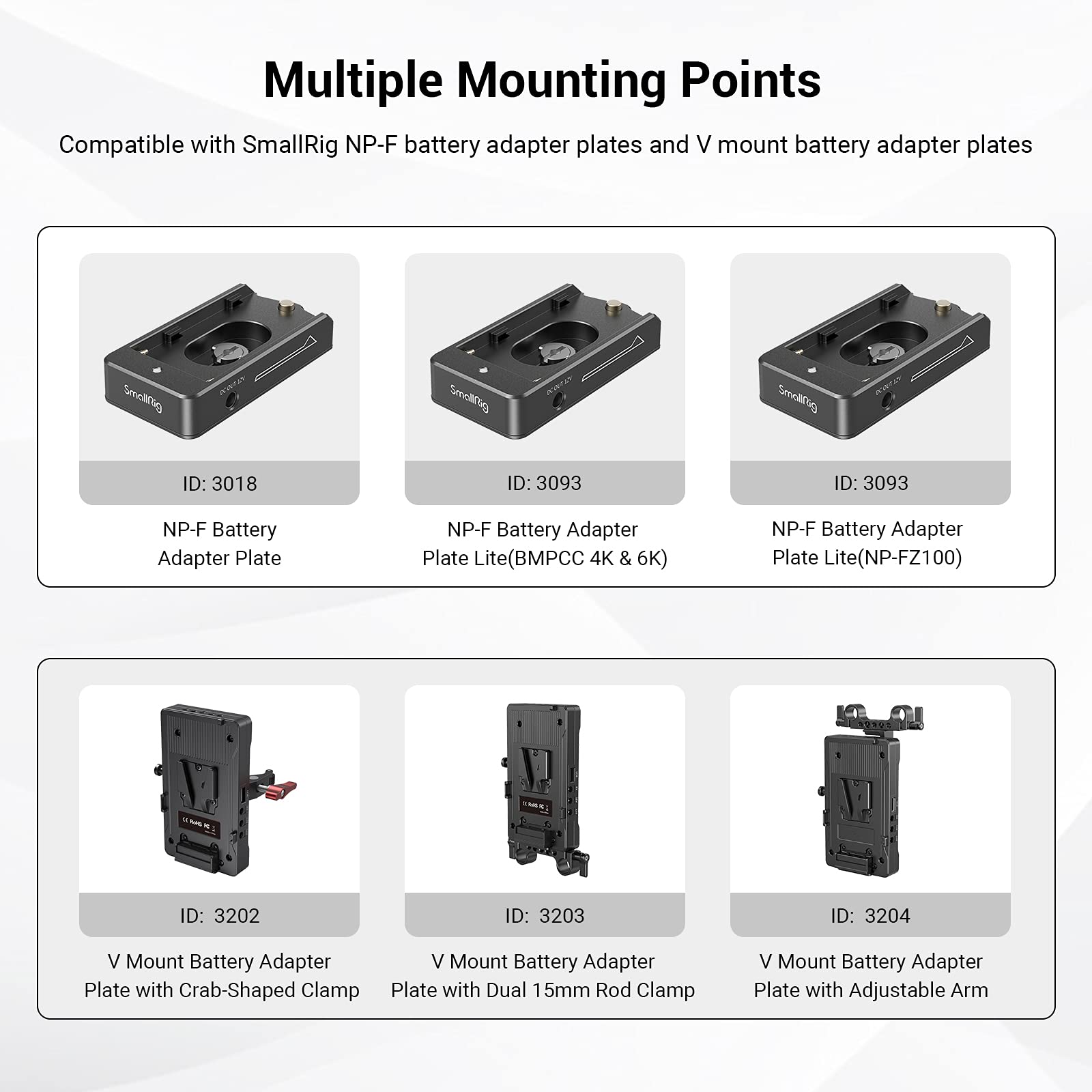 SmallRig Male Port Decoded DC Coupler EN-EL15 Dummy Battery for Nikon Cameras - 3247