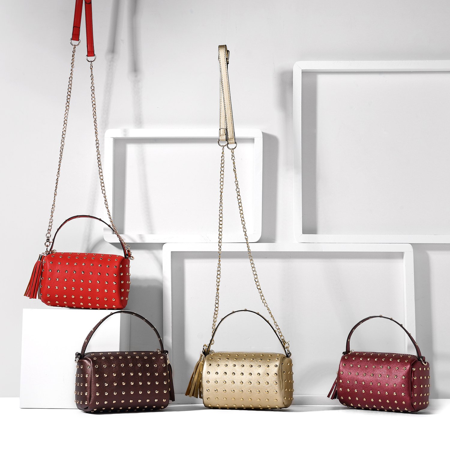 LOVEVOOK Shoulder Bag Small Side Purse Mini Clutch with Bling Rivets