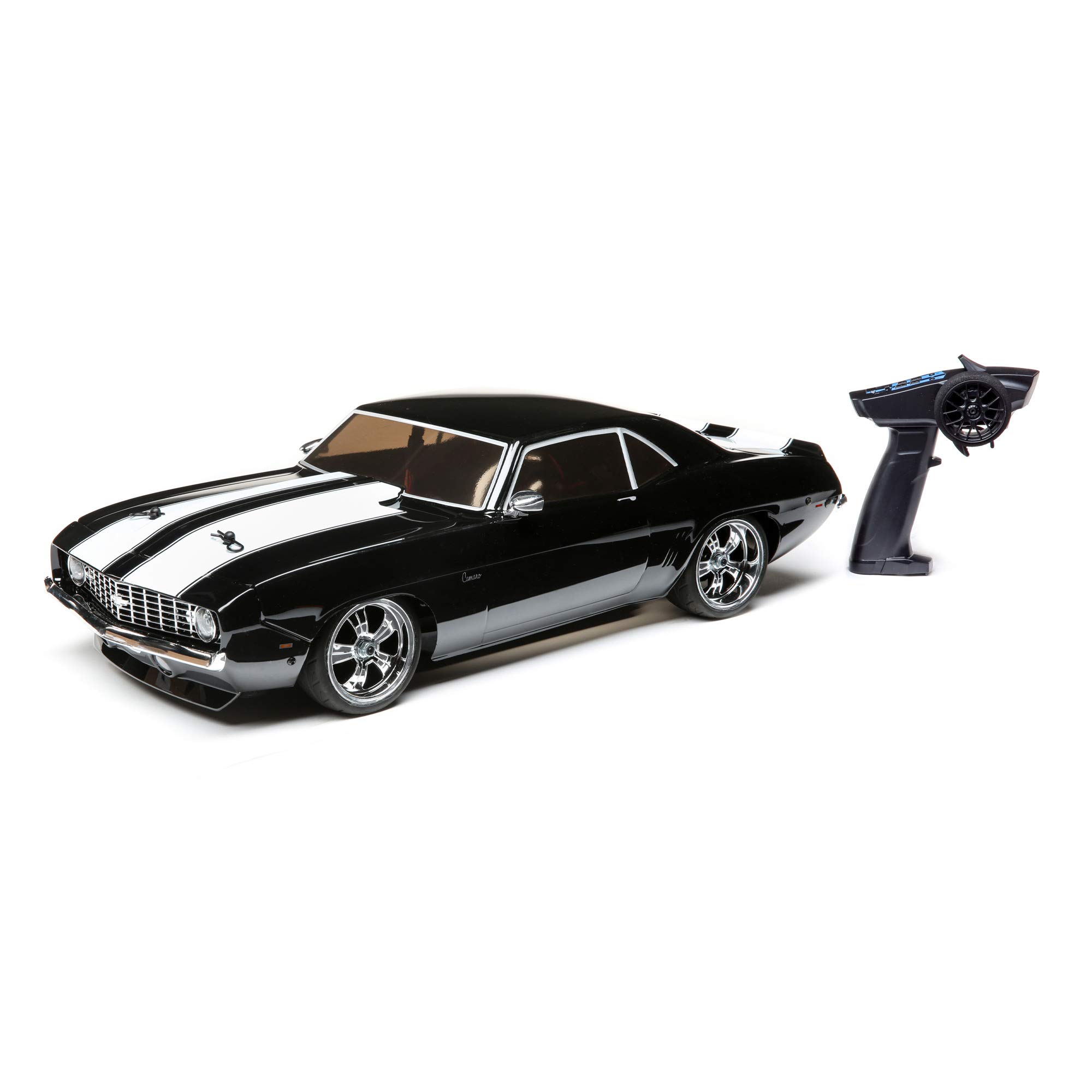 Losi RC Car 1/10 1969 Chevy Camaro V100 AWD Brushed RTR Battery and Charger Not Included Black LOS03033T2