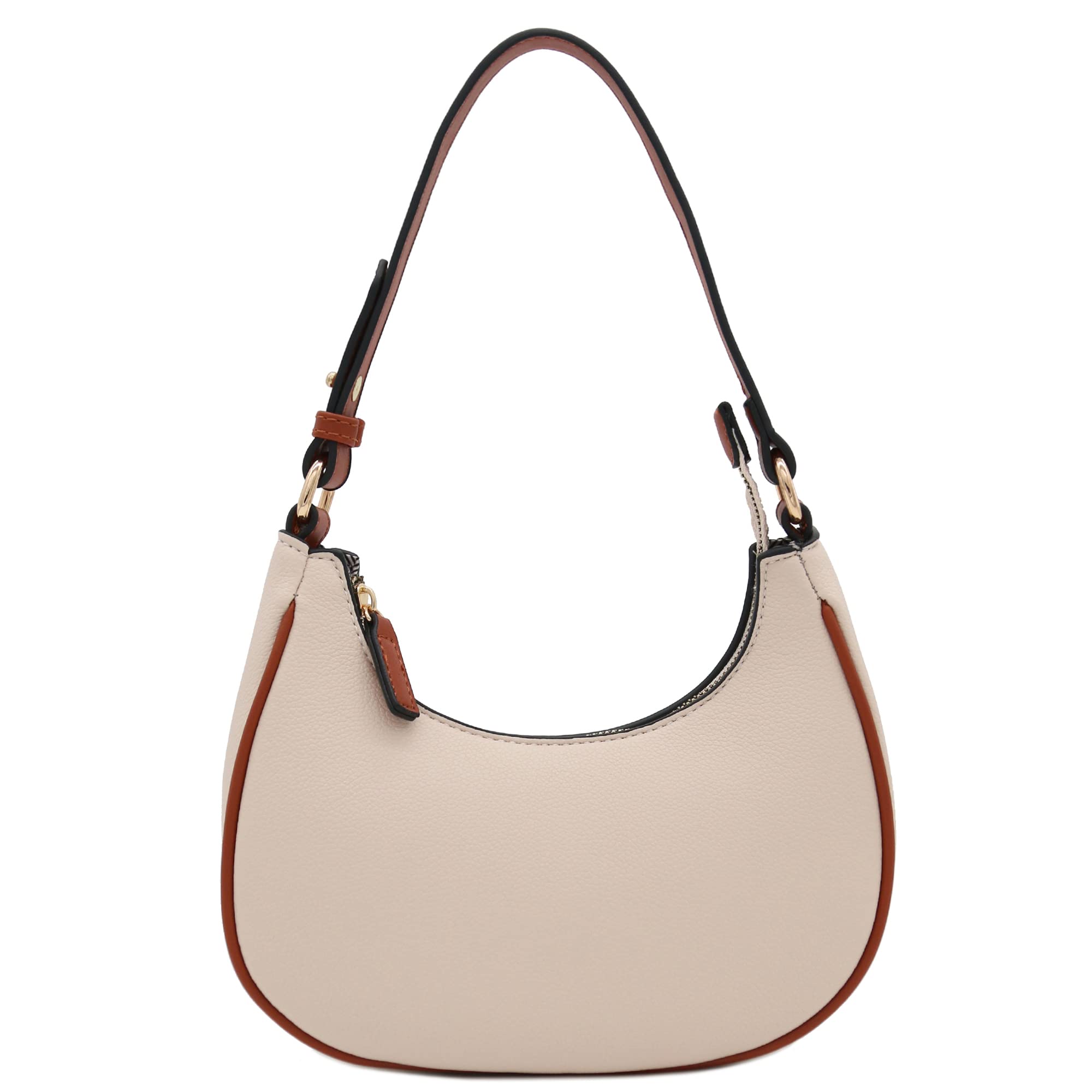 Small Crescent Shoulder Bag Under the Arm Purse (Nude/Tan)