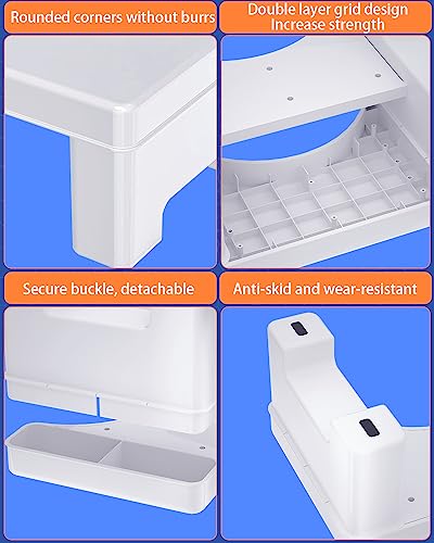 Toilet Stool, Detachable Toilet Potty Step Stool for Adults and Kids,7"Tall Heavy Duty Plastic Portable Squatting Poop Foot Stool , Bathroom Non-Slip Toilet Assistance Step Stool - Modern Sleek Design