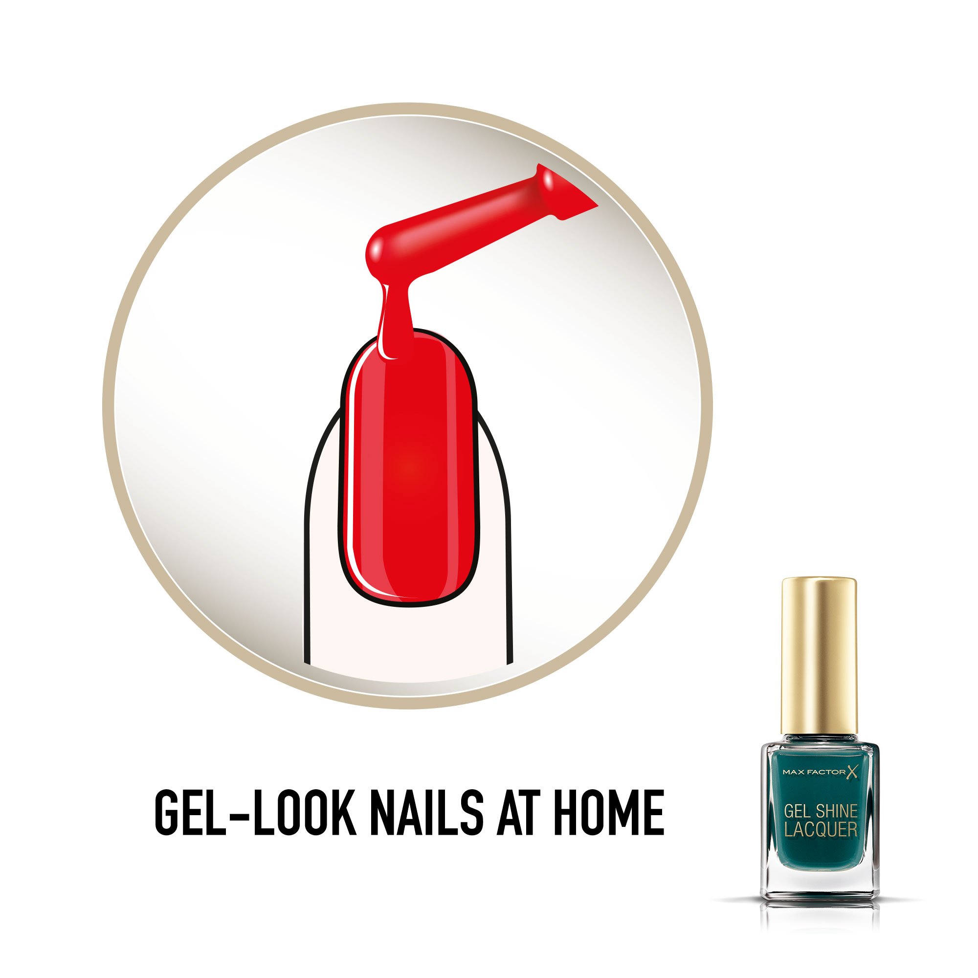 Max Factor Gel shine nail lacquer, 45 gleaming teal, for women, 0.37 Ounce
