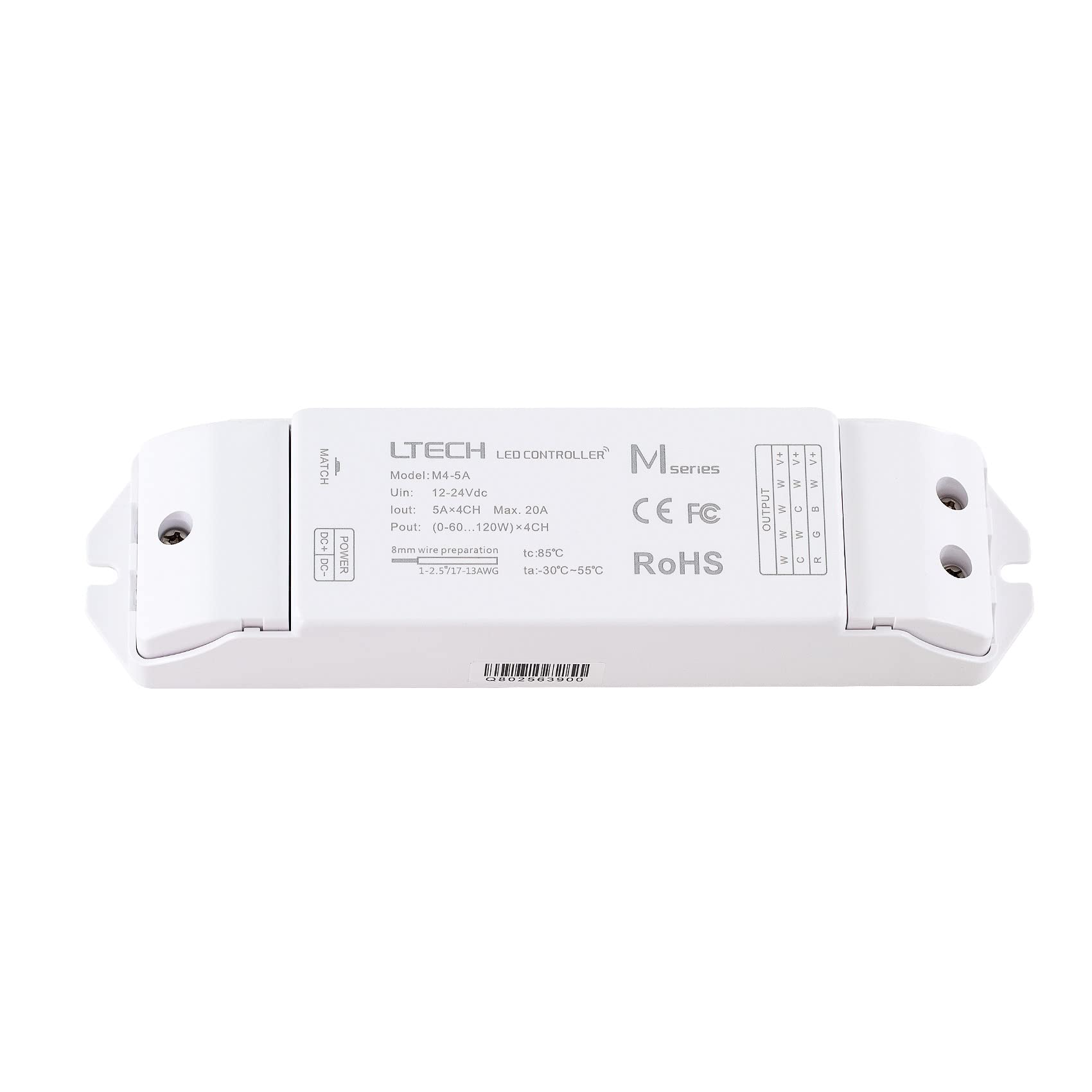 LTech M4+M4-5A LED RF 4 Channel RGBW Wireless Remote & Controller Set