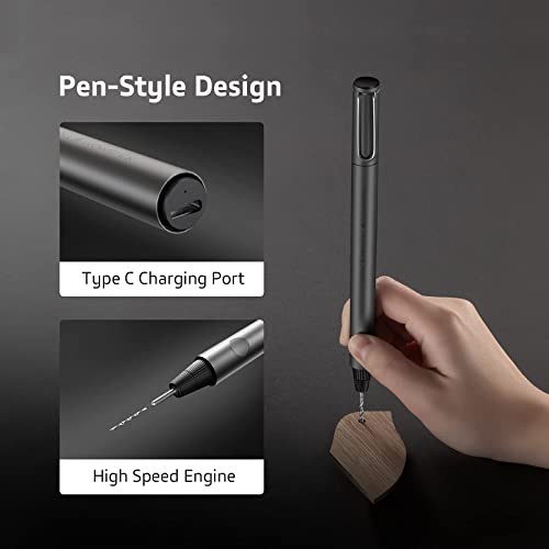 Wowstick Mini Cordless Drill, USB Rechargeable Portable Drill, Multifunction Electric Drill with 8 Accessories, 40 Minute Charge, Ideal for Plastic, Wood, DIY