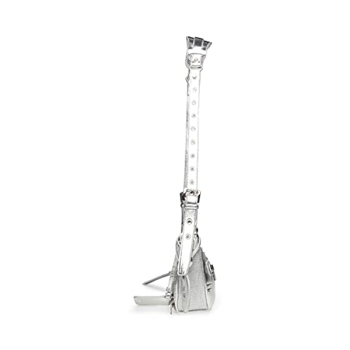 Steve Madden Glow-R Rhinestone Crossbody, Silver