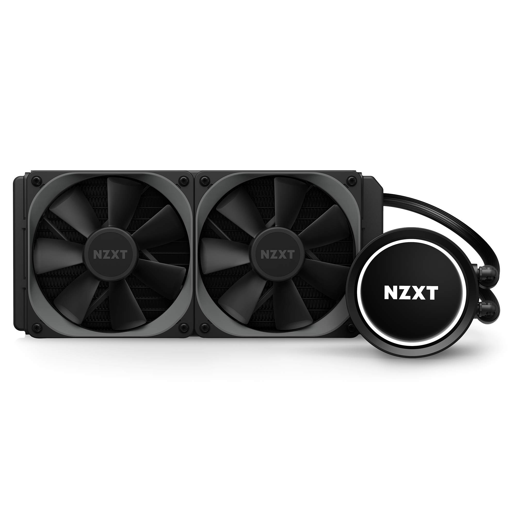 NZXT Kraken X53 240mm - RL-KRX53-01 - AIO RGB CPU Liquid Cooler - Rotating Infinity Mirror Design - Improved Pump-Powered By CAM V4-RGB Connector-Aer P 120mm Radiator Fans (2 Included), Black, X Gen 3