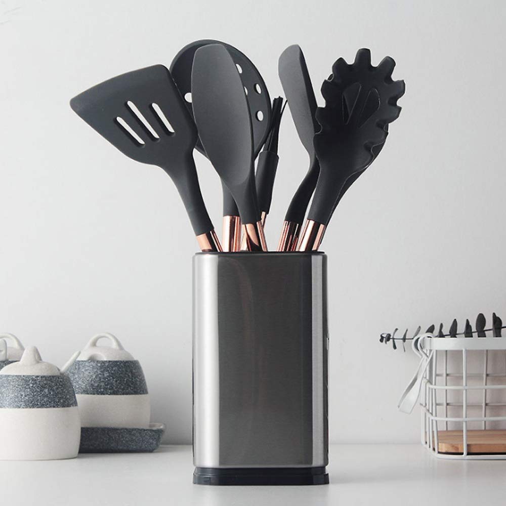 LMMDP 7 in 1 Handle Cookware Silica Gel Utensils Kitchenware Non Stick Pan Shovel Spoon Spatula Kitchen Cooking Tool Set