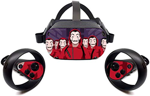 Oculus Quest Accessories Skins money heist film VR Headset and Controller Decal Sticker Protective ok anh yeu