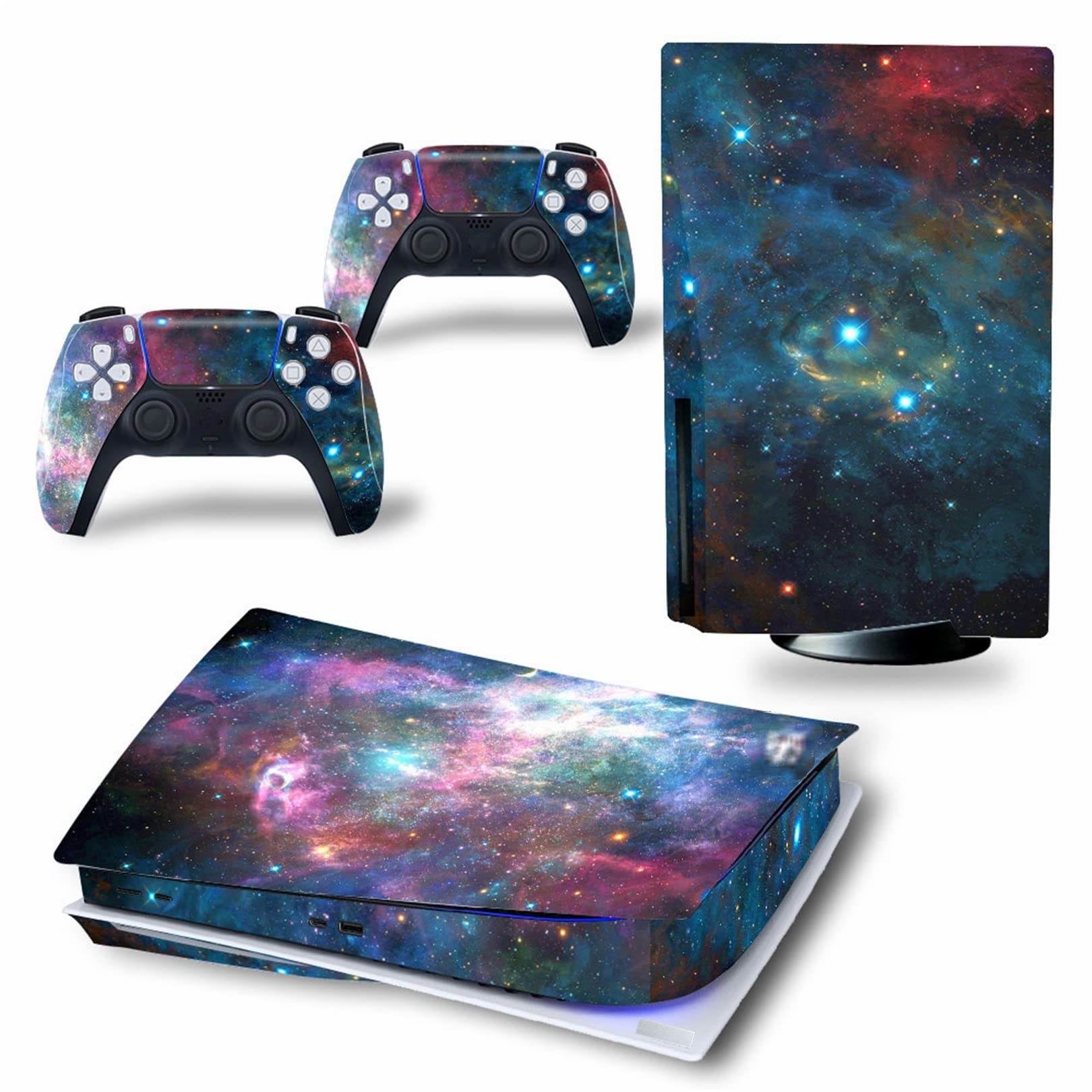 WREXIL LEEWEE for PS5 Skin Disc Edition & Digital Edition Console and Controller Vinyl Cover Skins Wraps Scratch Resistant, Compatible with for PS5 914210 No Foaming (Size : Disc Version)