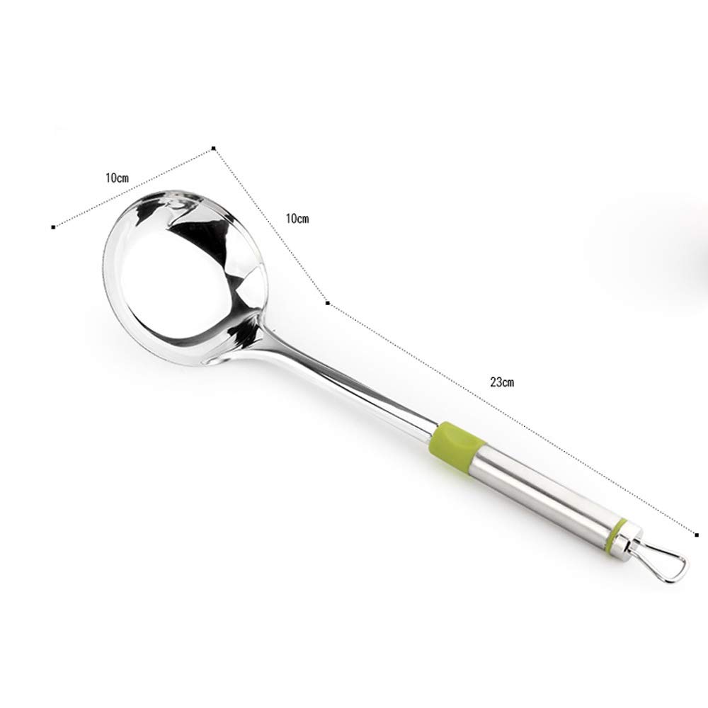 LMMDP 9 Pcs Set Stainless Steel Cooking Tools Soup Ladle Spoon Slotted Shovel Spatula Strainer Pasta Server Kitchen Utensi