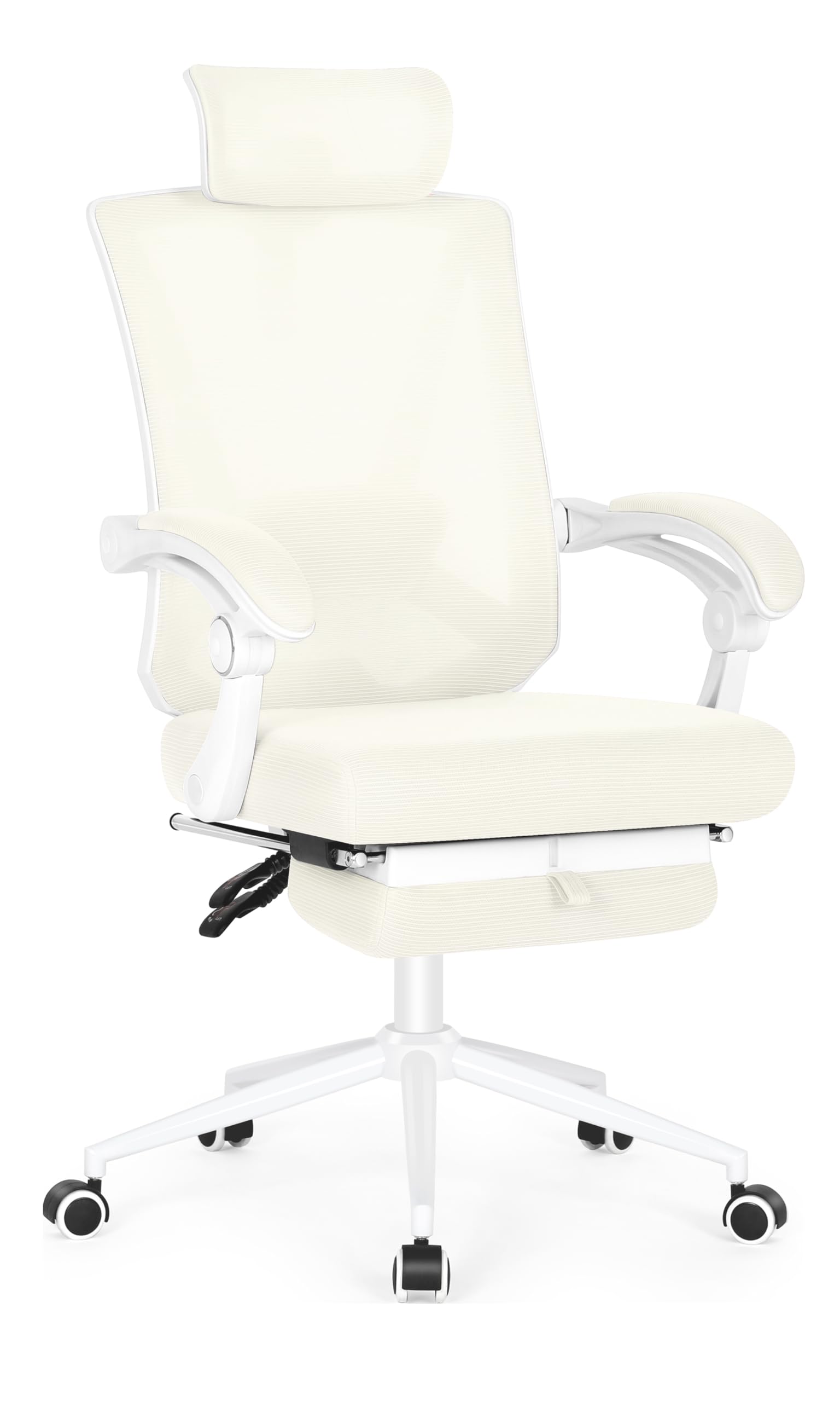 Misolant Desk Chair, Ergonomic Office Chair, Mesh Office Chair with Adjustable Lumbar Support and Height, Mid Back Ergonomic Desk Chair Comfortable Office Chair