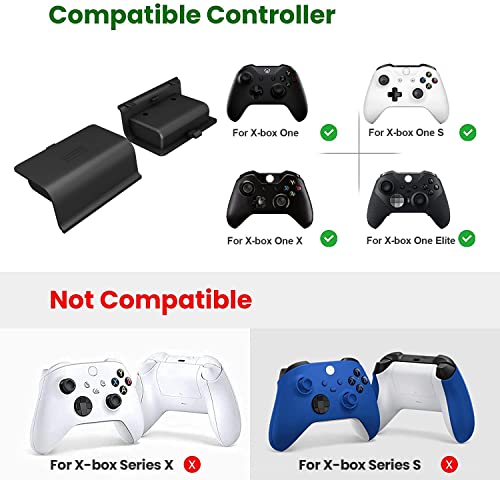 Rechargeable Battery Pack for Xbox Series X|S/Xbox One,2x800 mAH Xbox One Batteries with High-Speed Charging Station for Xbox One S/Xbox One X/Xbox One Elite Controller