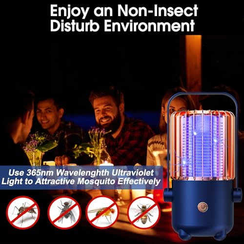 Stingmon Bug Zapper Outdoor Indoor, Electric Rechargeable Mosquito Zapper Fly Zapper, IPX4 Waterproof Insect Fly Trap, Mosquito Killer Lamp for Home, Backyard, Patio, Camping