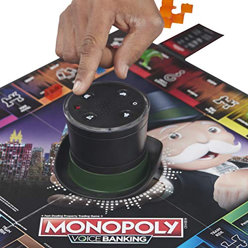 Monopoly Voice Banking Electronic Family Board Game for Ages 8 & Up
