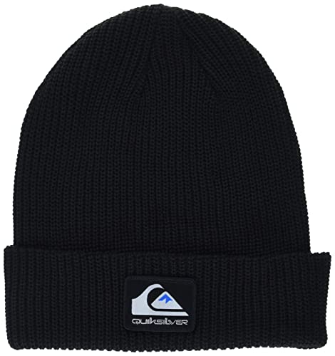 Quiksilver mens Omnirecycle Beanie Beanie Hat, Black, One Size US